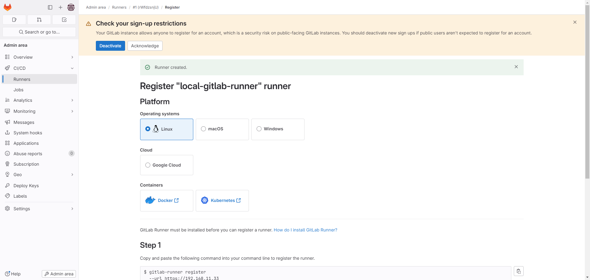【Gitlab】gitlab-runnerを構築してCI/CDを動かす #Docker - Qiita