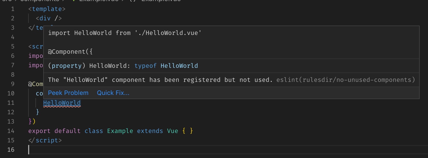 Vue class component eslint plugin vue no unused components vue-class-component-eslint-plugin-vue-no-unused-components