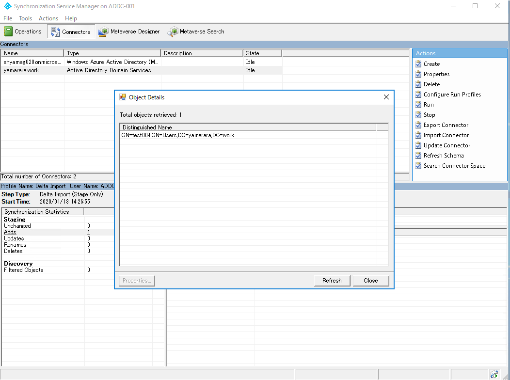 Azure AD Connect の Synchronization Service Manager を利用し、非同期ユーザーを確認する方法 ...