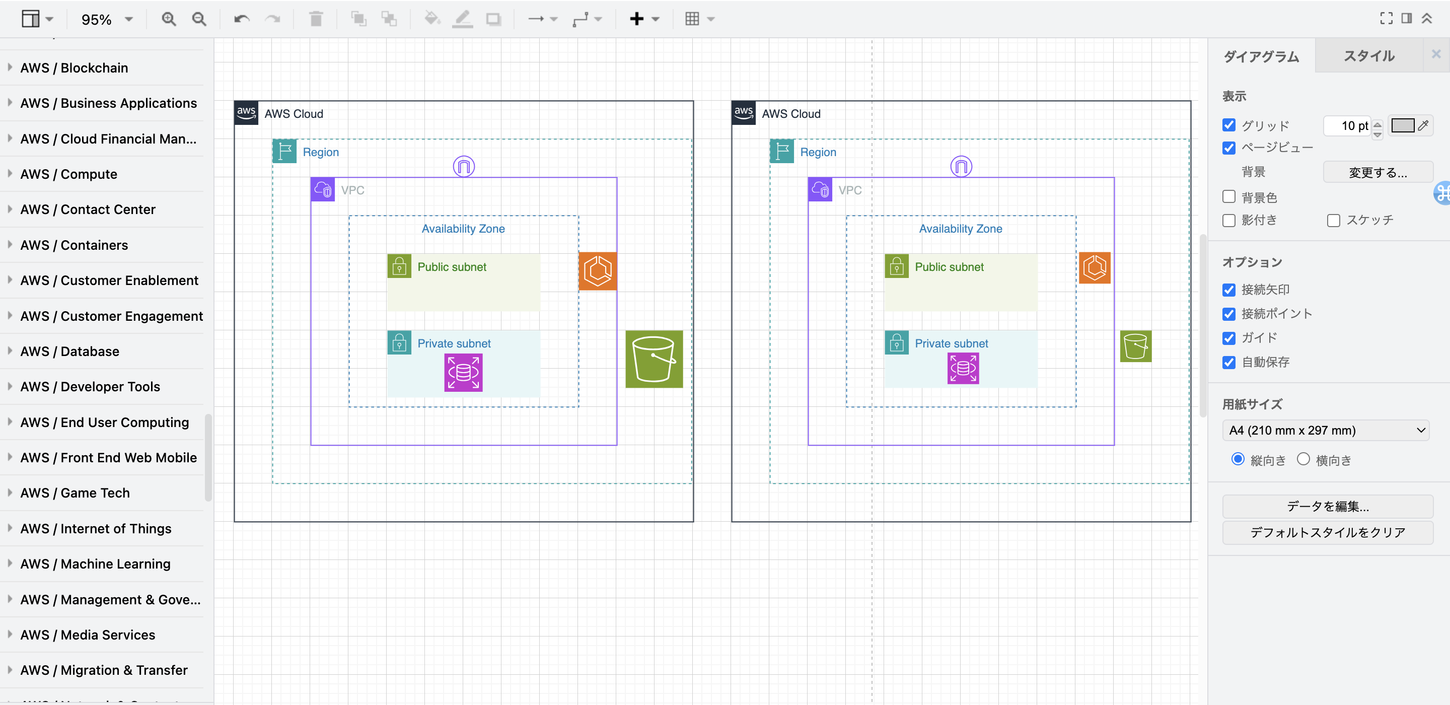 draw.ioを使ってAWSの構成図を作成するコツ #tips - Qiita