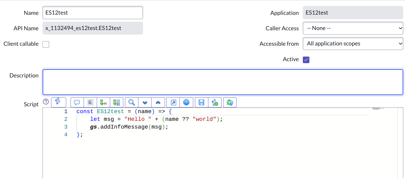 ServiceNowのJavaScriptエンジンをECMAScript 2021にする #ECMAScript2021 - Qiita