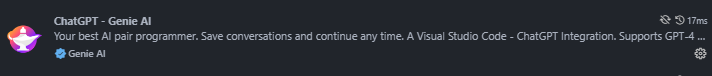 【VSCode】拡張機能 GenieAIでGPT-4o miniを使う #ChatGPT - Qiita