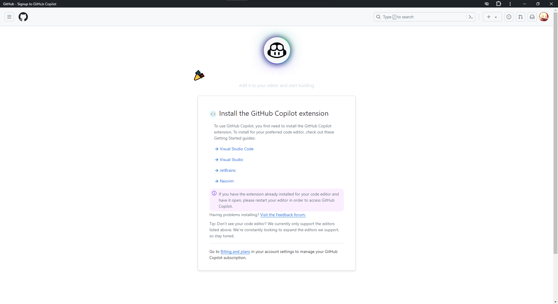 【導入編】Github Copilot（個人プラン） #GitHub - Qiita
