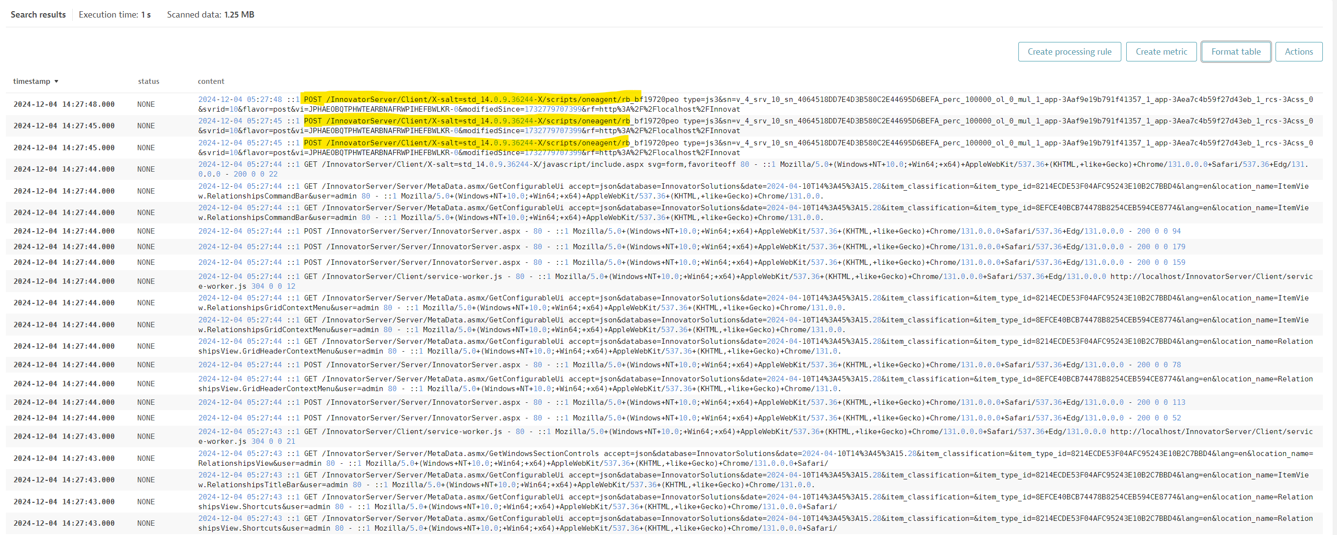 [Dynatrace] Aras Innovator の IIS のログをパースして Request Processing Time を可視化したい #log - Qiita
