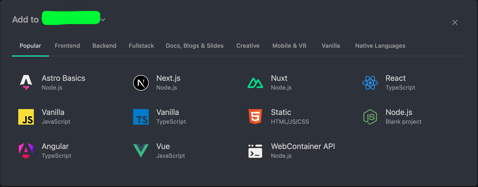 StackBlitzで簡単開発環境作成 #stackblitz - Qiita