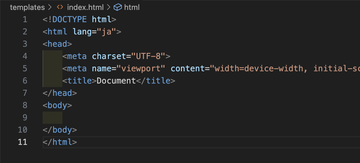 VSCode で HTMLのテンプレートを使用する #HTML - Qiita
