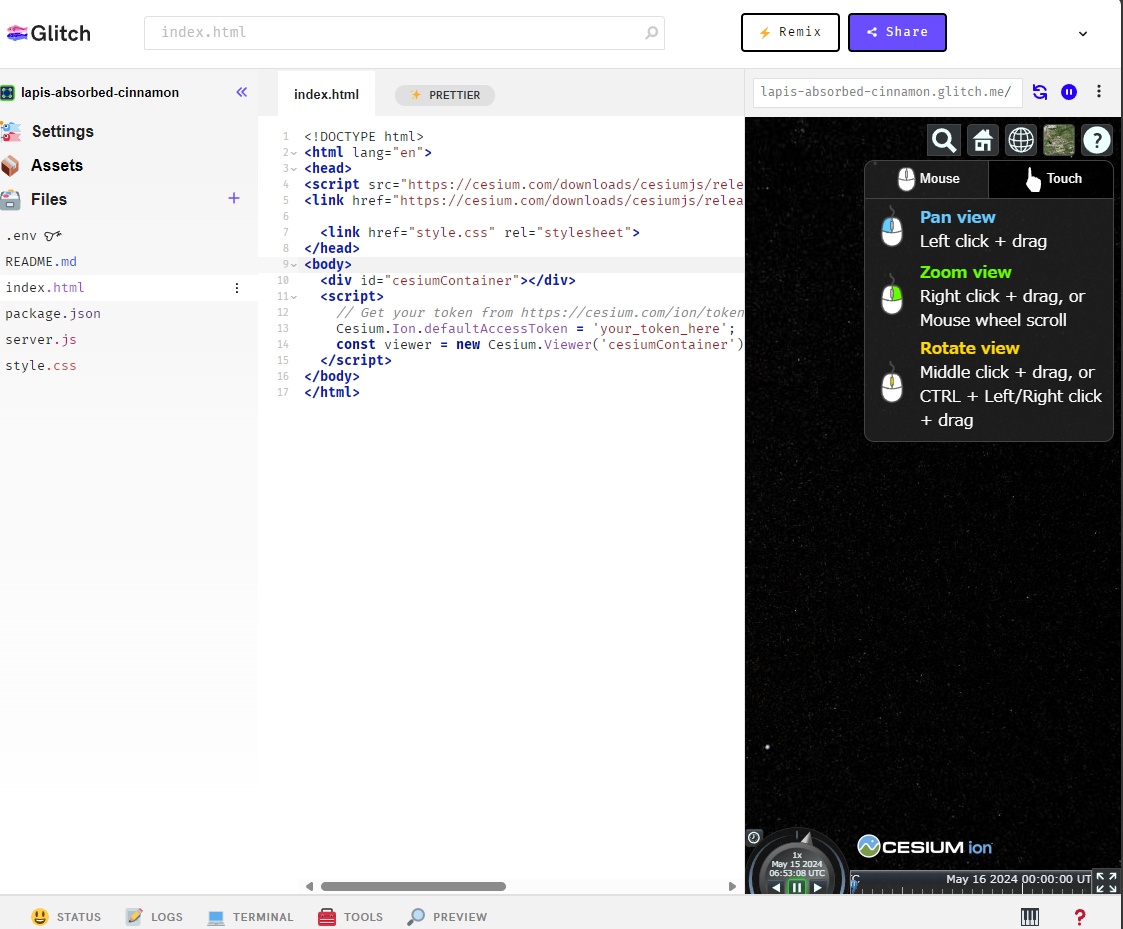 Ceiumで標高タイルサービスを可視化する #Cesium - Qiita