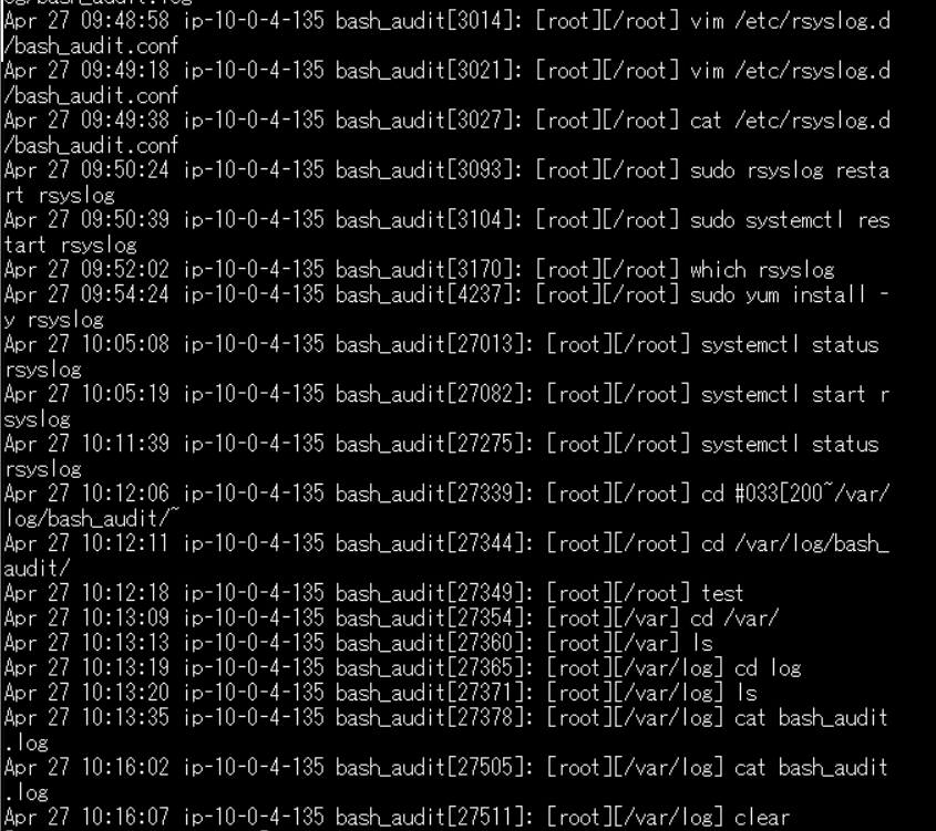 【Linux設定】入力されたコマンドをログとして取得し、ファイル保存（rsyslog) #Bash - Qiita