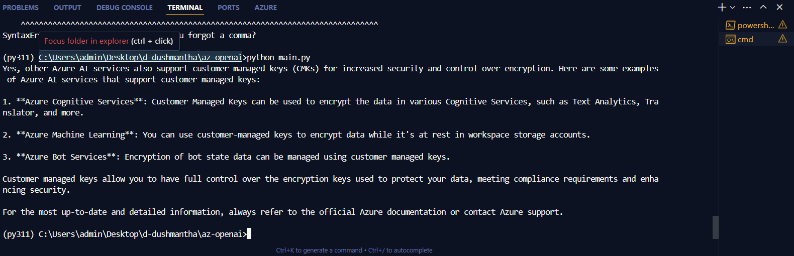 Azure OpenAIのGPT-4oを実行してみた。 #Python - Qiita