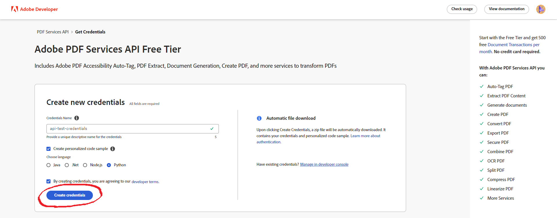 Adobe Document Services APIを使ってみよう #PDF - Qiita