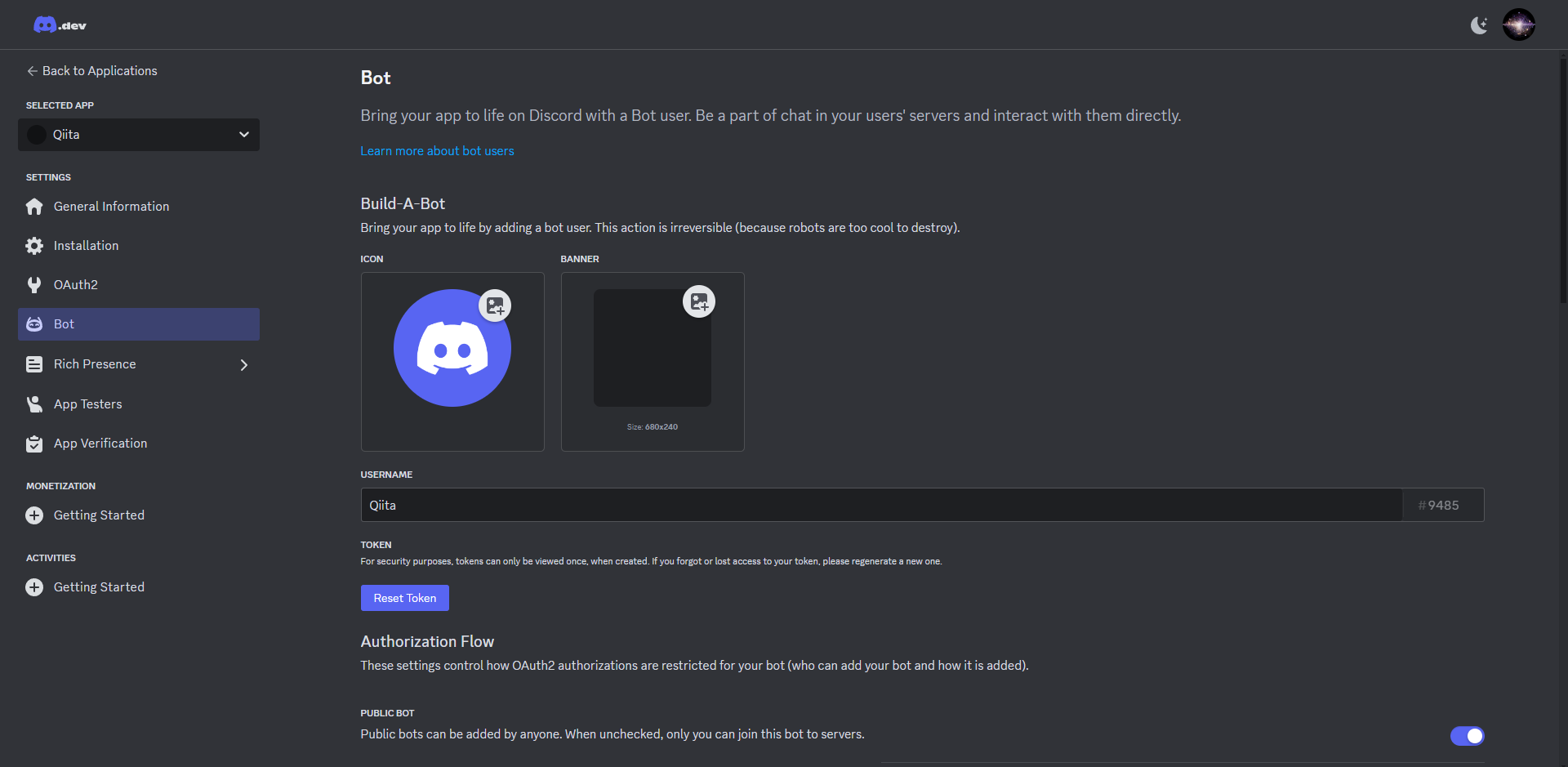 DiscordのBOTを作ってみよう(1) ～準備編～ #Python - Qiita