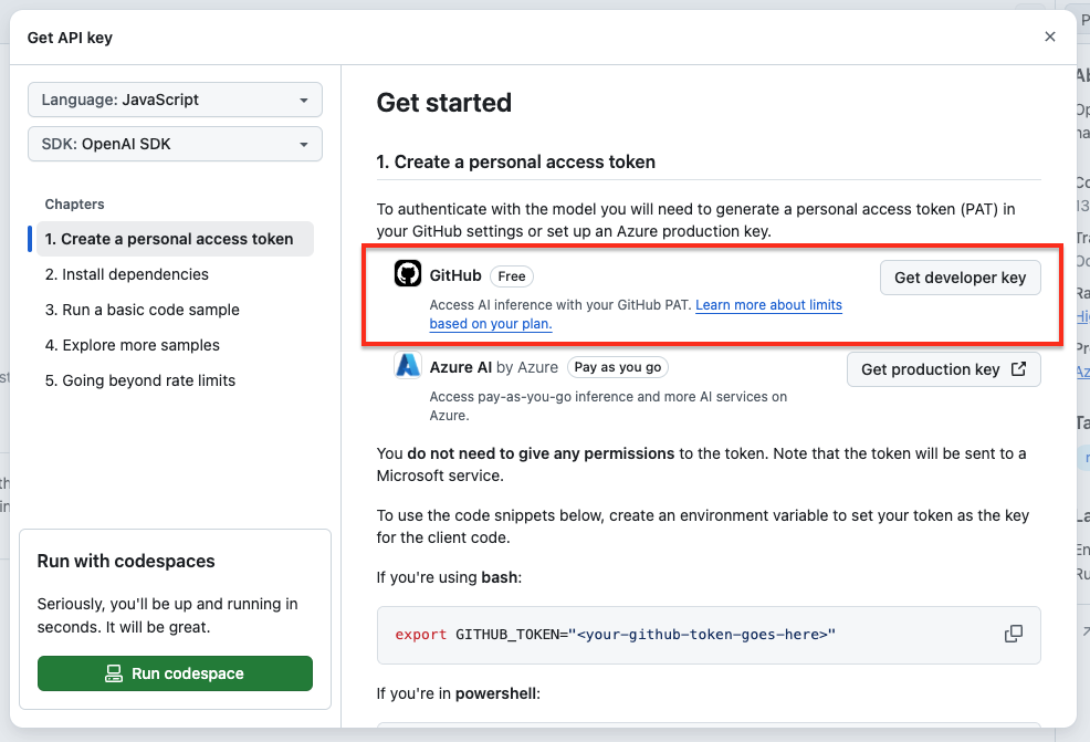 【開発者向け】無料でGPT-4o APIキーを取得する方法 #GitHub - Qiita