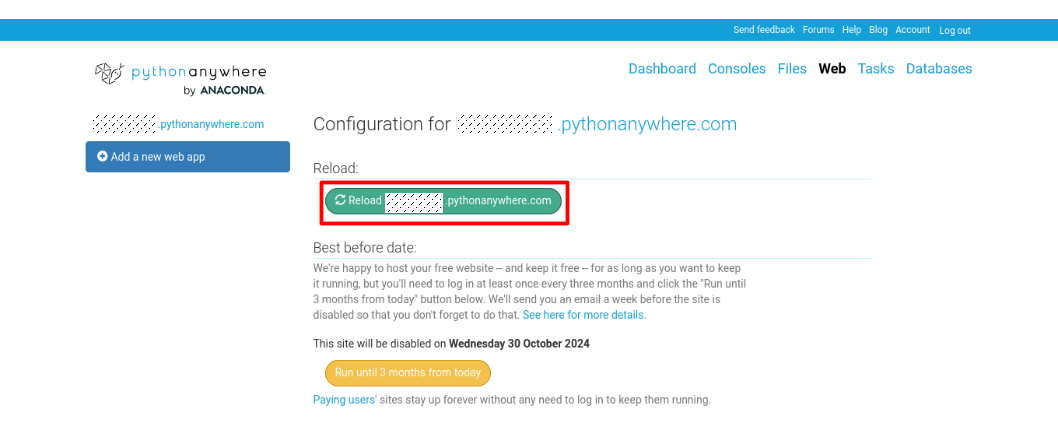 PythonAnywhereでDjangoアプリをデプロイする時の流れとコツ #初心者 - Qiita