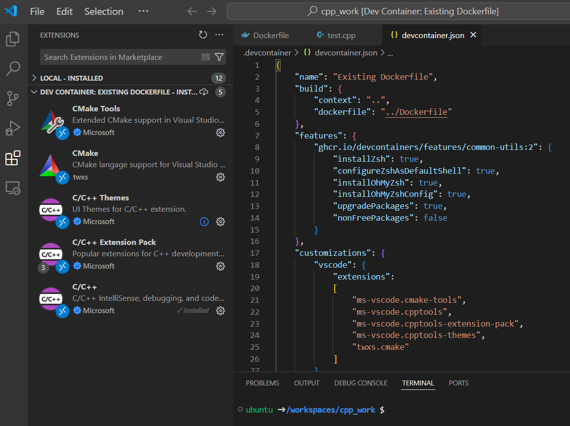 Dockerfileを使った簡単な開発環境の構築 #VSCode - Qiita