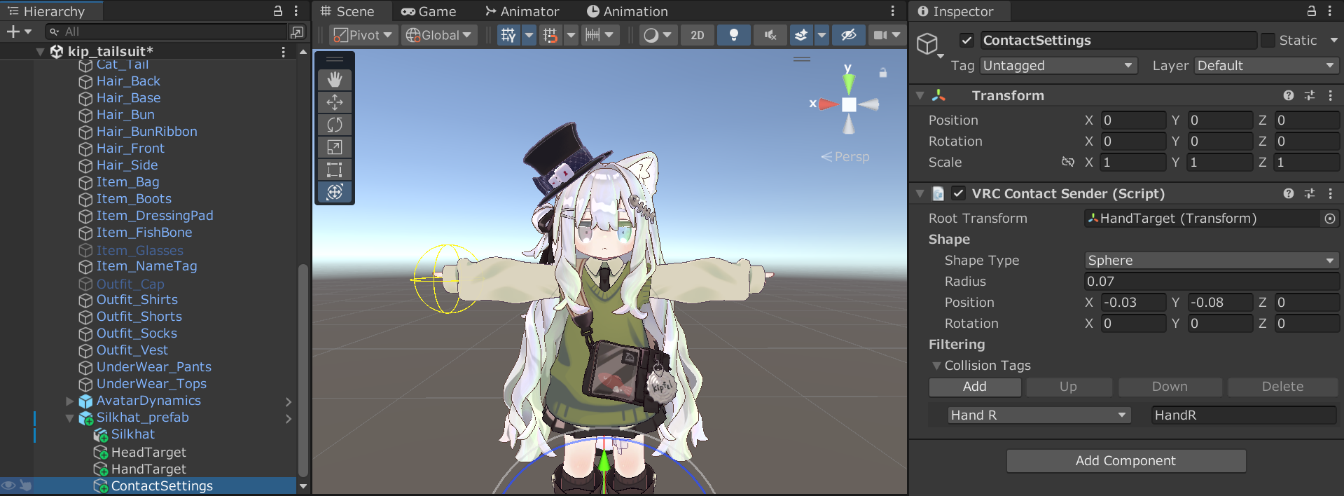 VRC Head Chopを利用して視界を遮らない帽子の持ち替えギミックを実装する #Unity - Qiita
