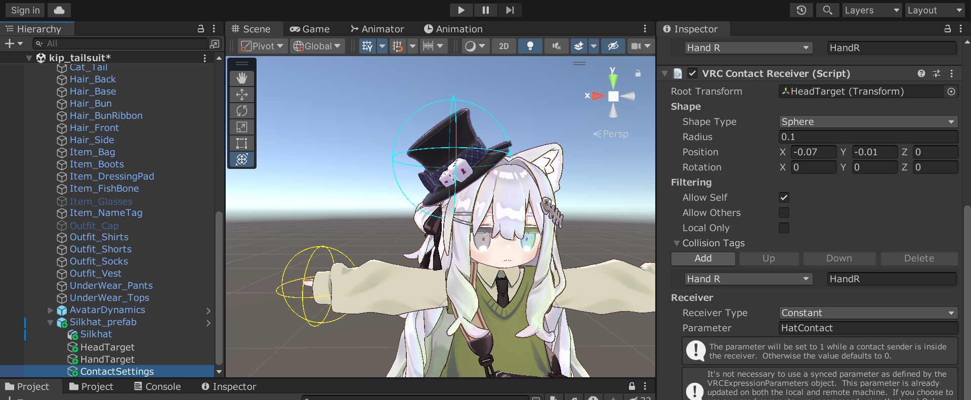 VRC Head Chopを利用して視界を遮らない帽子の持ち替えギミックを実装する #Unity - Qiita
