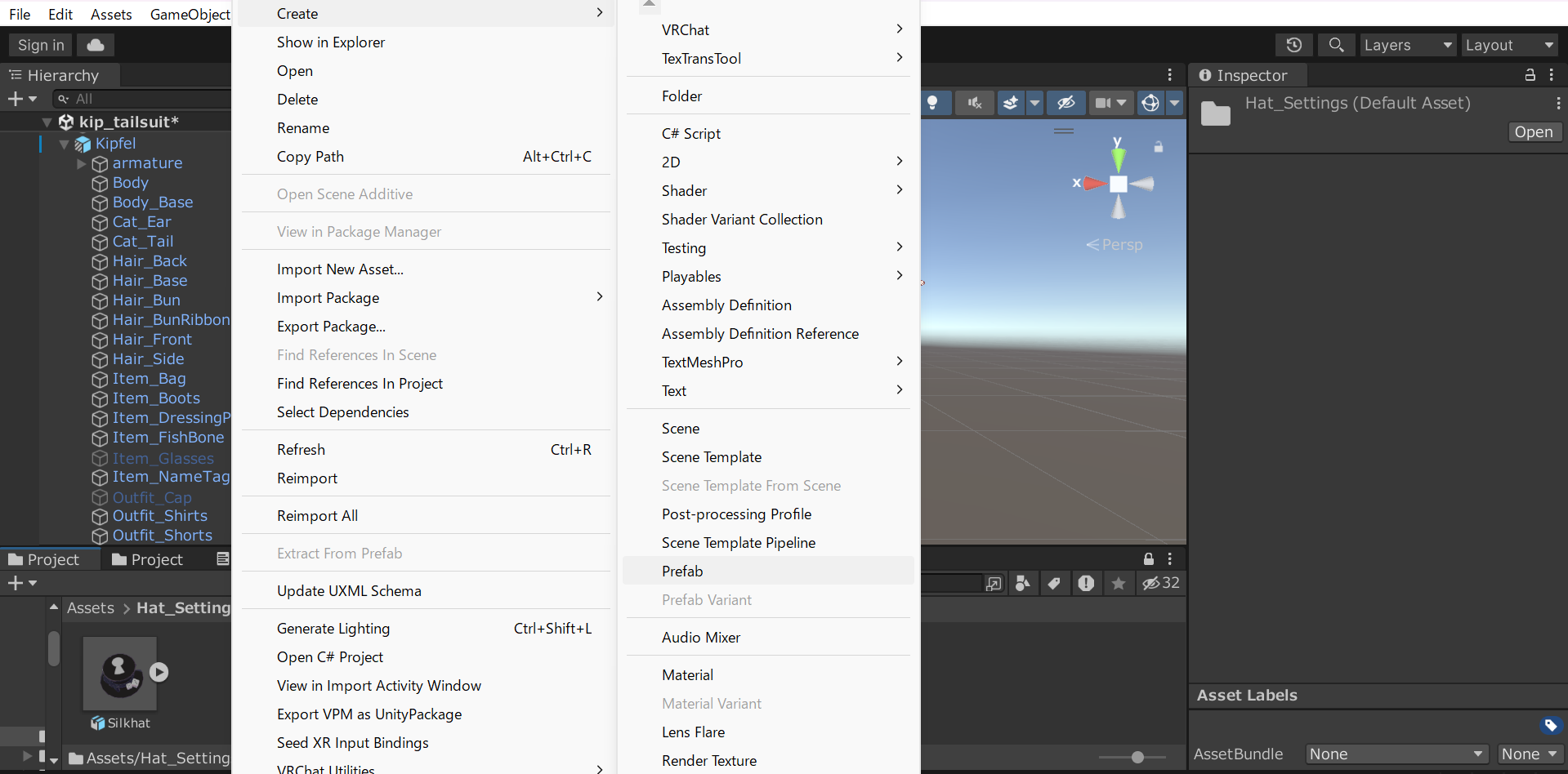 VRC Head Chopを利用して視界を遮らない帽子の持ち替えギミックを実装する #Unity - Qiita