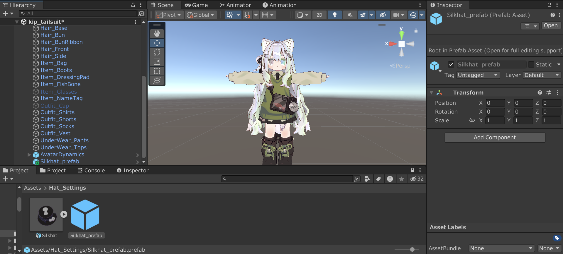 VRC Head Chopを利用して視界を遮らない帽子の持ち替えギミックを実装する #Unity - Qiita