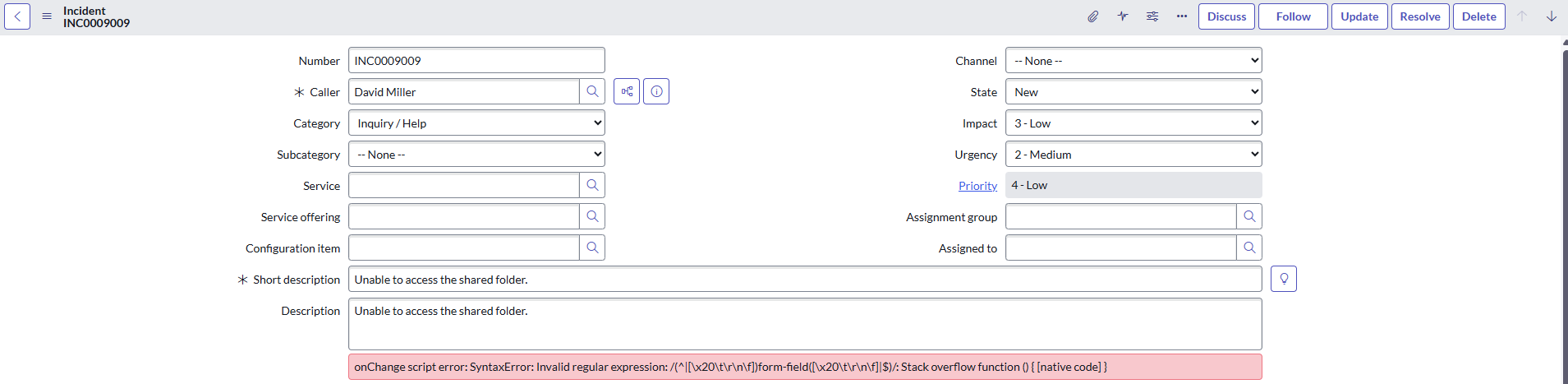 【ServiceNow】onChangeのClient Scriptでg_form.setValue()メソッドを利用するときは に気を ...