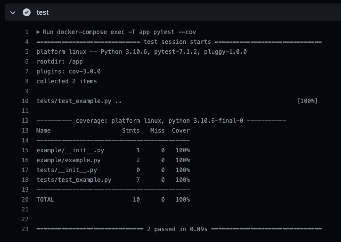 GitHub ActionsでDockerコンテナをPullしてテストを動作させる。 #Python - Qiita
