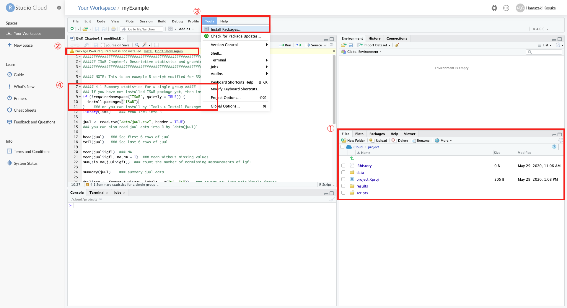 RStudio Cloud 入門 #クラウドIDE - Qiita