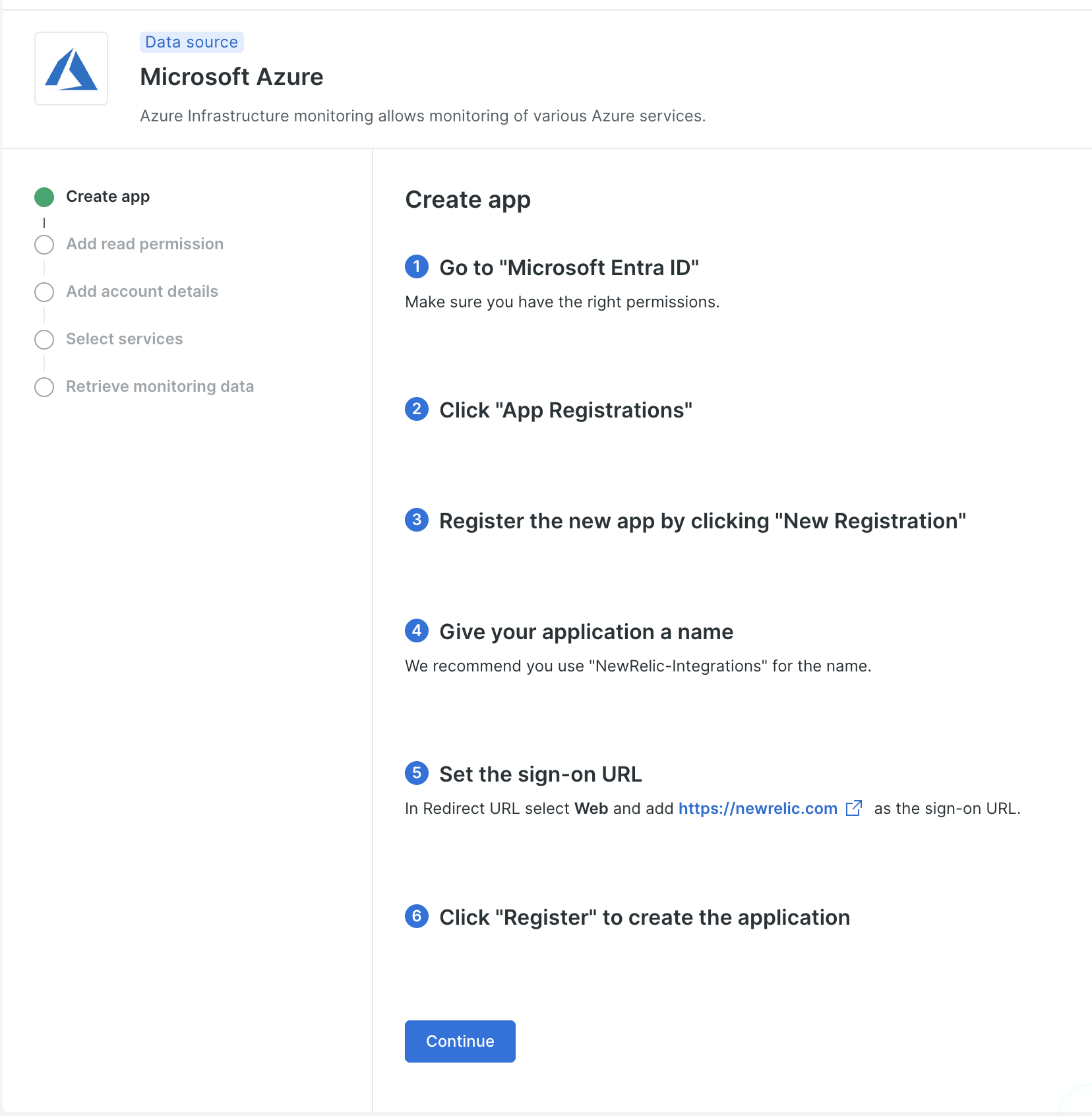New RelicでAzure統合をやってみた #初心者 - Qiita