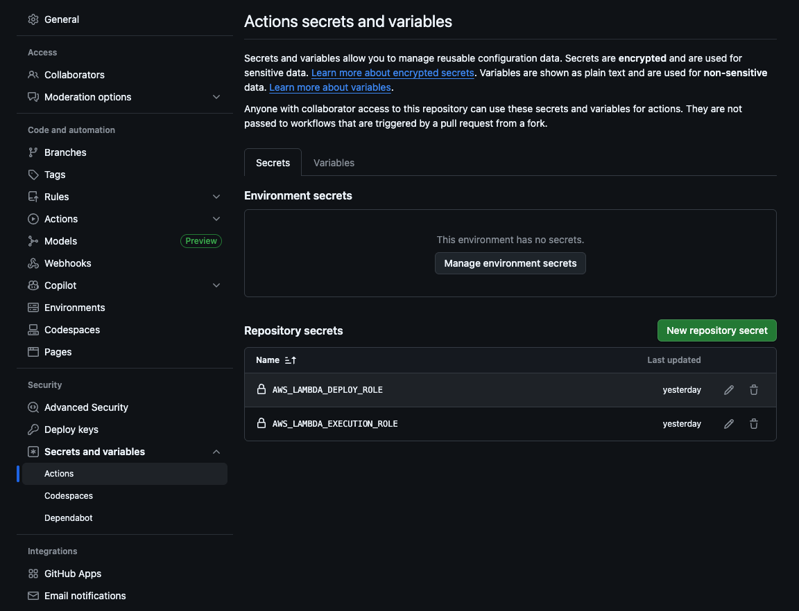 【AWS Lambda】AWS公式のGitHub ActionsでLambda関数をデプロイしてみた #lambda - Qiita