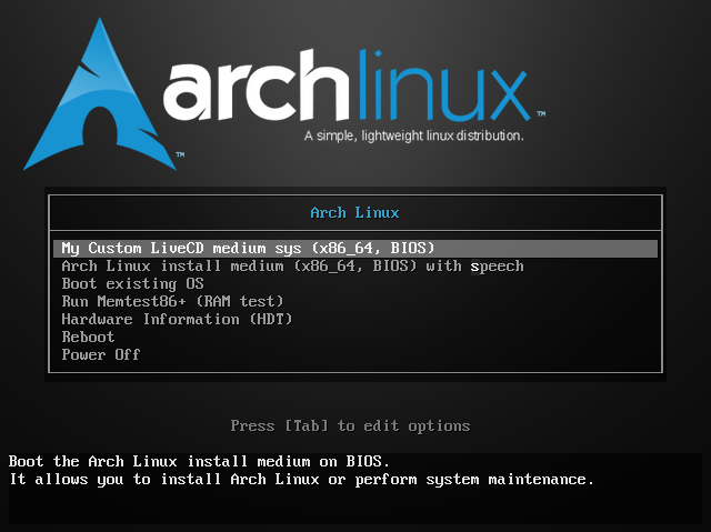 ArchLinuxのLiveCDをつくってみる #archLinux - Qiita