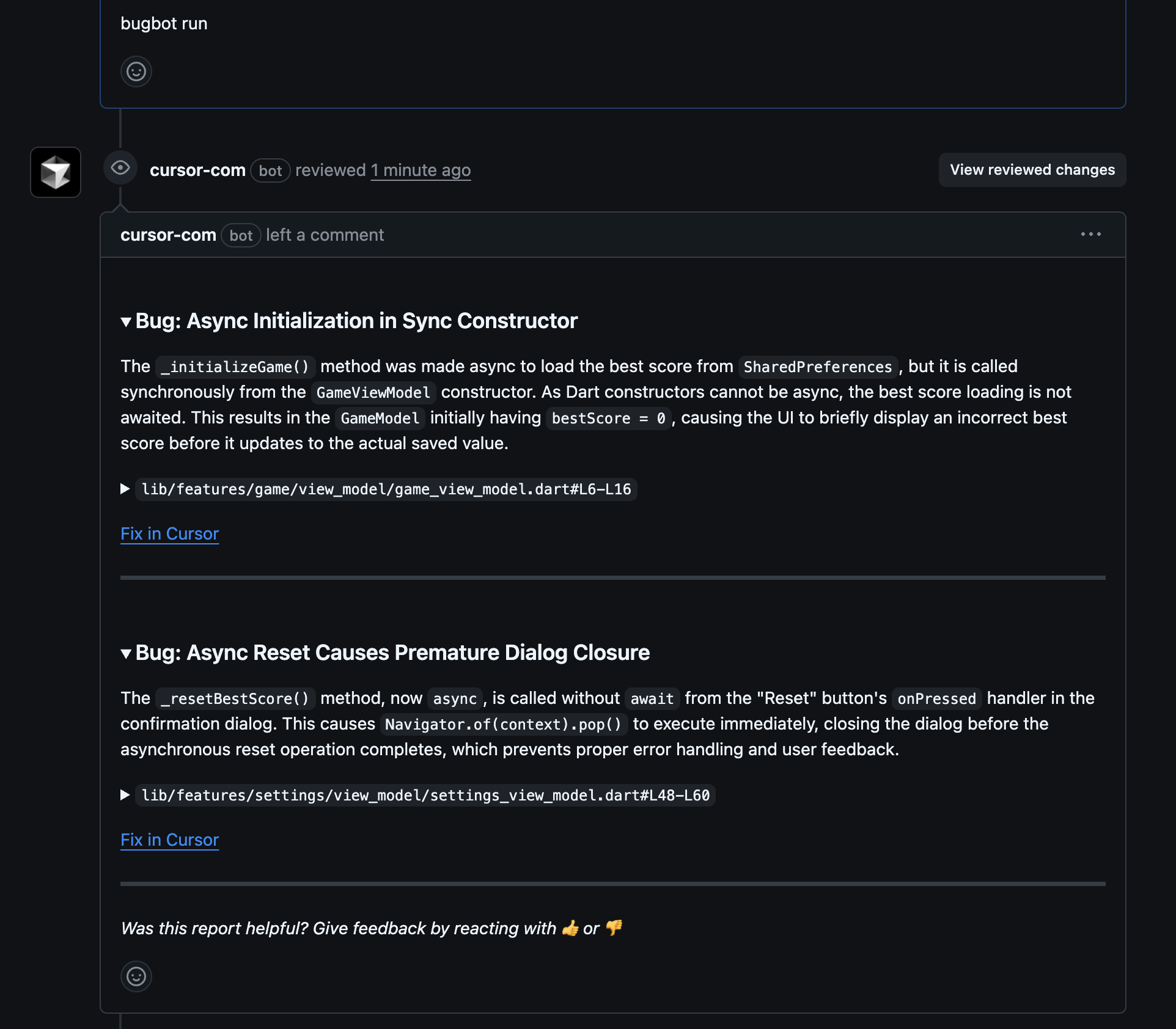 【新機能】Cursor v1.0で登場！コードレビュー機能BugBotを使ってみた #AI - Qiita