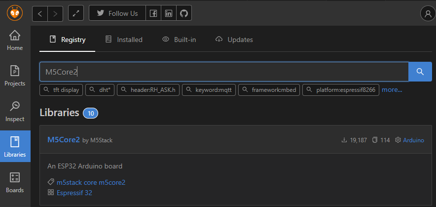 M5Stack Core2 の開発環境を作成する( VSCode + PlatformIO ) #初心者 - Qiita