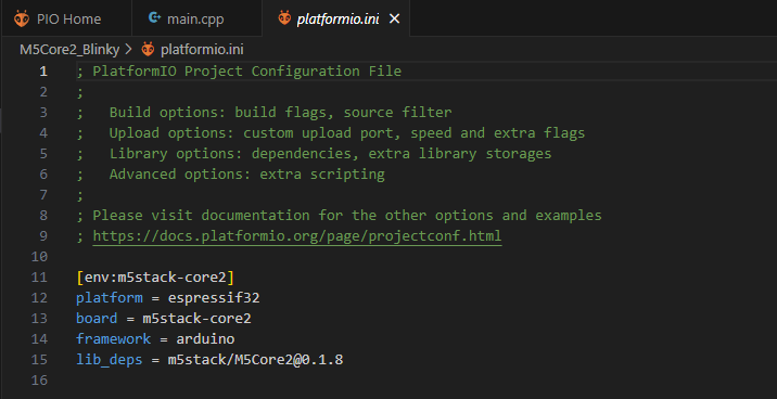 M5Stack Core2 の開発環境を作成する( VSCode + PlatformIO ) #初心者 - Qiita