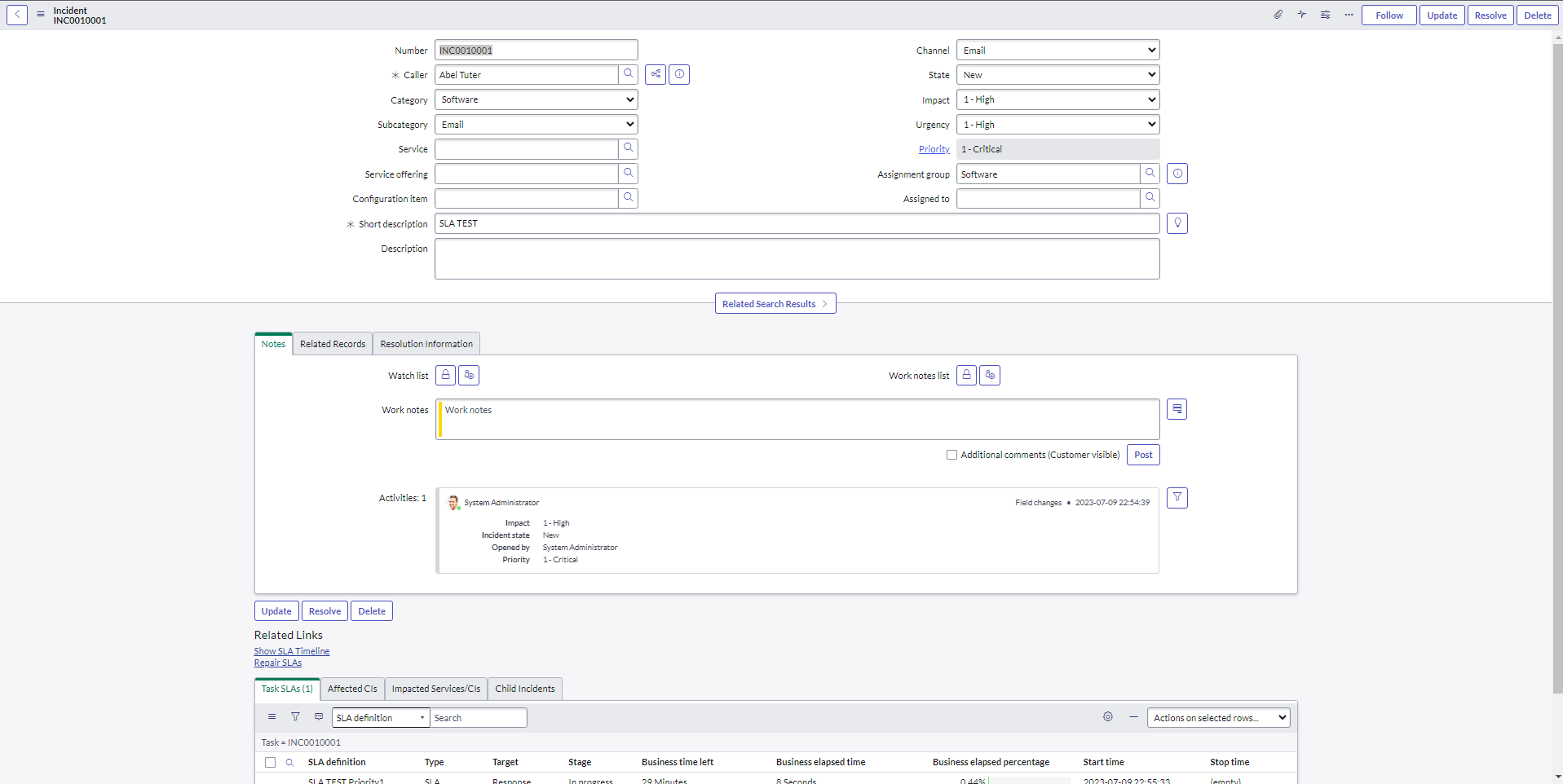 ServiceNow SLA定義設定方法 #ServiceNow - Qiita