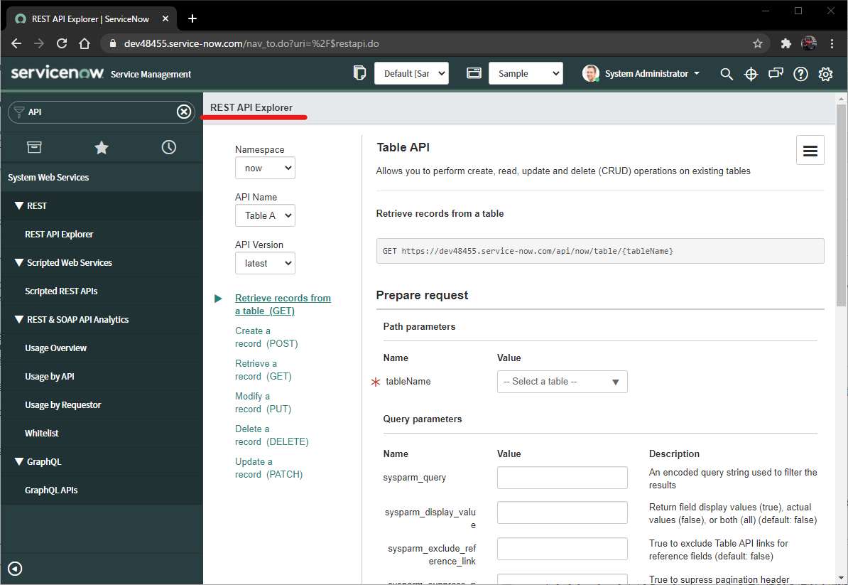 Service NowでTable APIを使ってみる #初心者 - Qiita