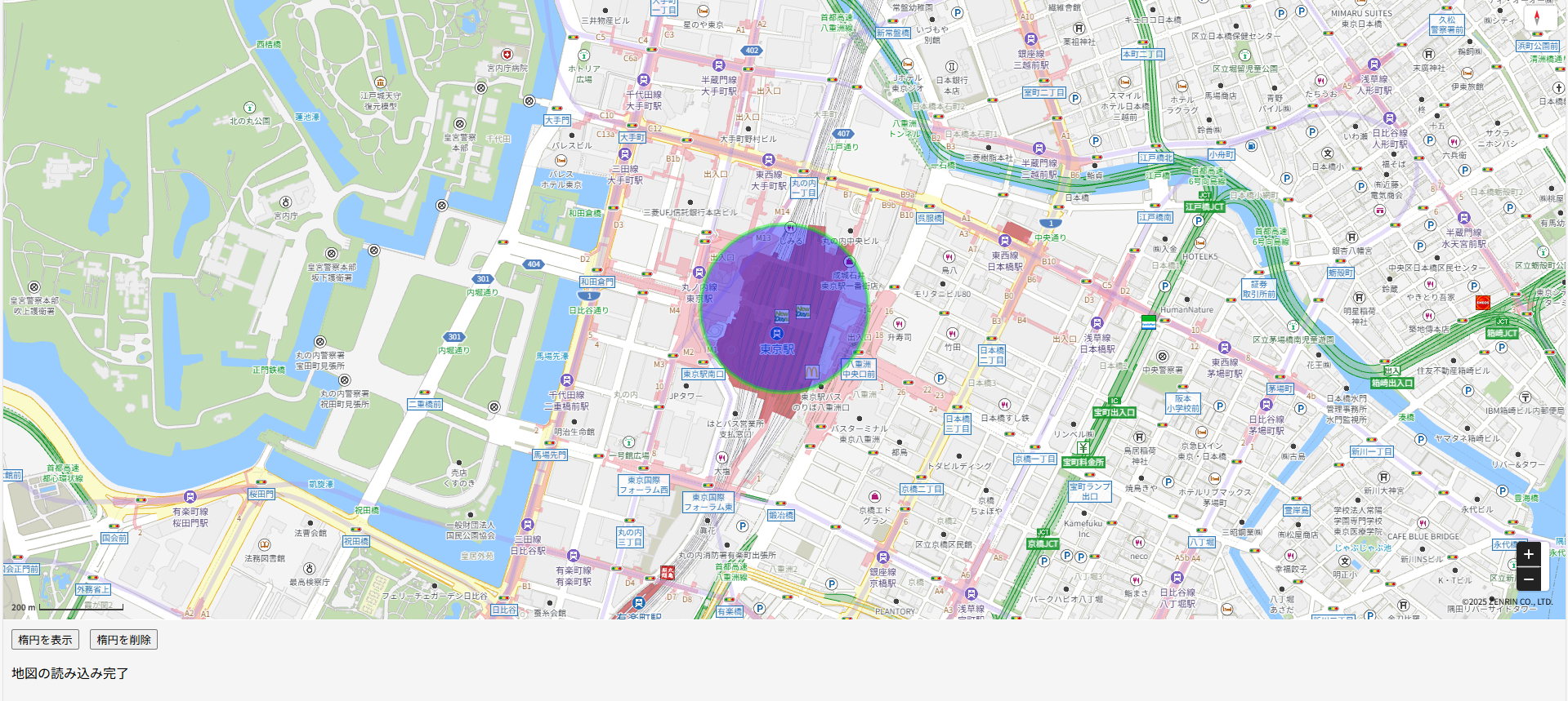 【初心者向け】ZENRIN Maps APIを使って楕円を地図に表示する #JavaScript - Qiita