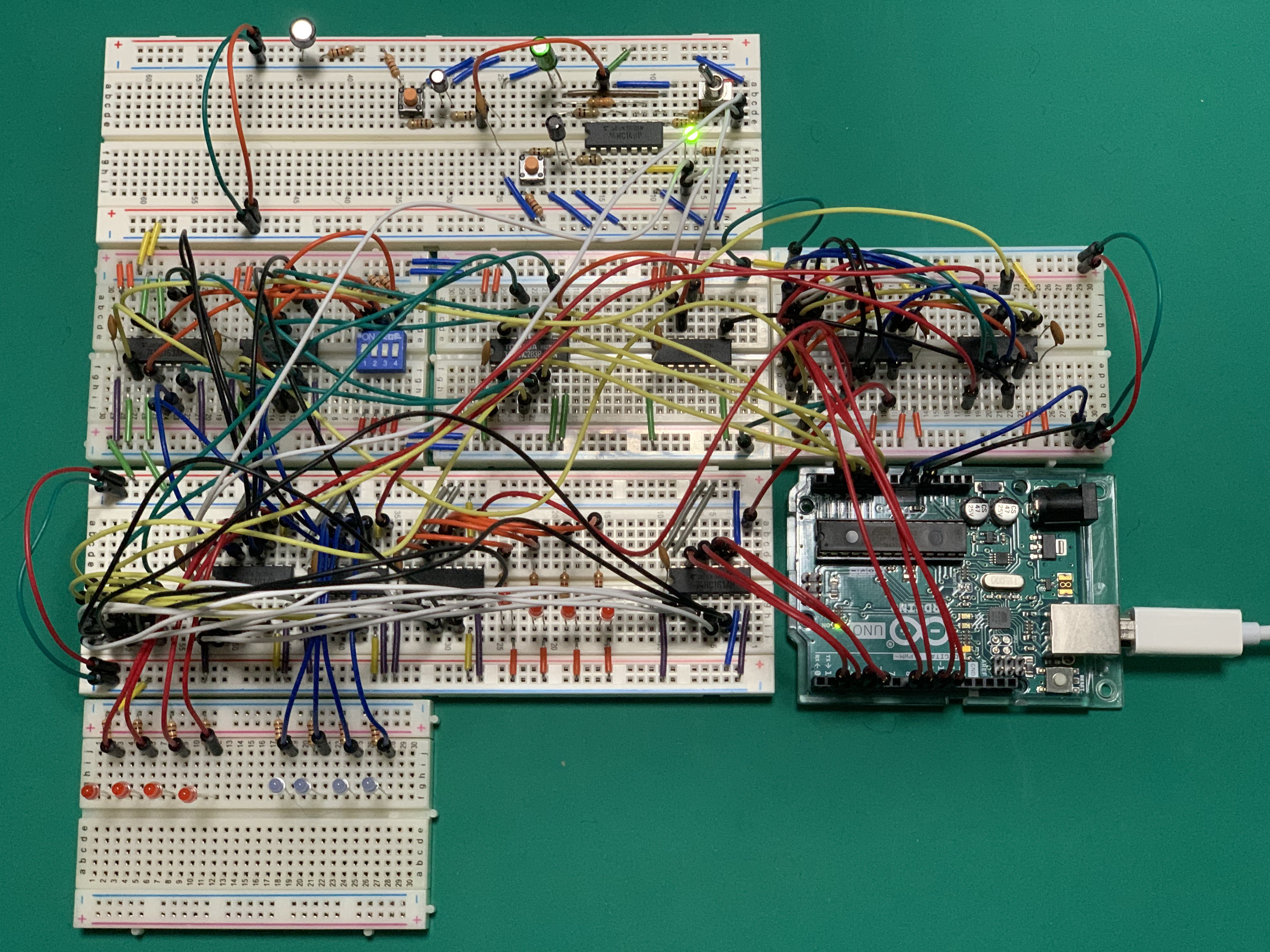 「CPUの創りかた」の4bitCPUをブレッドボードで作りました #電子工作 - Qiita