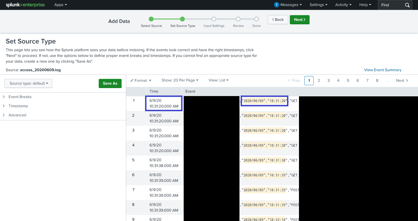 Splunkで最初にやっておきたい設定 (共通のタイムスタンプ設定) #ログ解析 - Qiita
