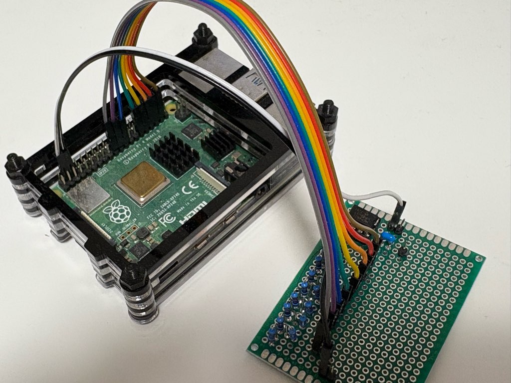 Raspberry Pi + R2Rラダー回路で任意の波形を出力する #Python - Qiita