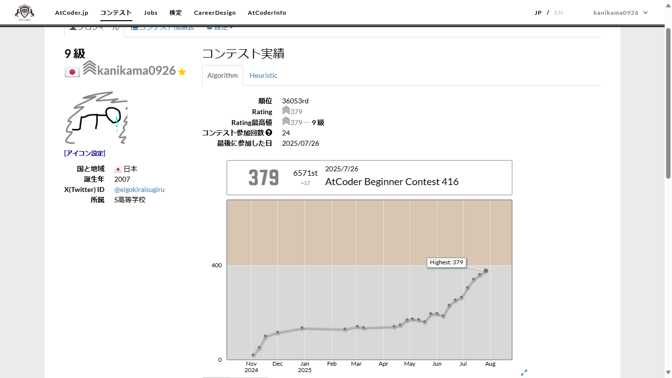 ABC416参加日記 #AtCoder - Qiita