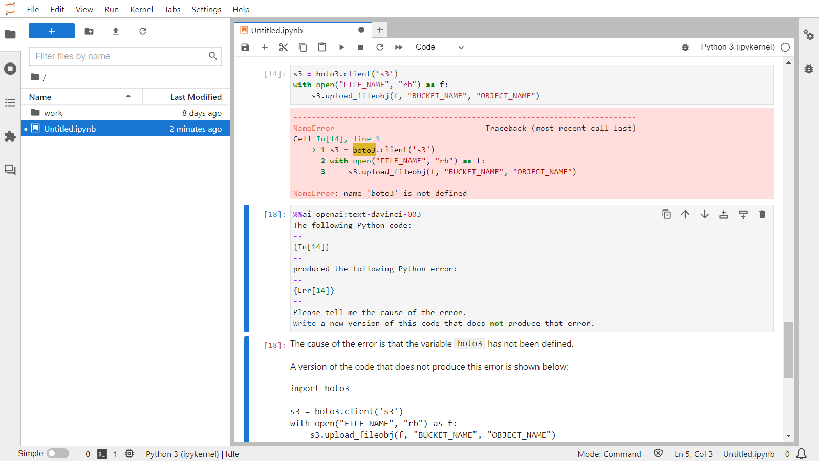 Jupyter AIが出た！試した！！すごい！！！ #OpenAI - Qiita