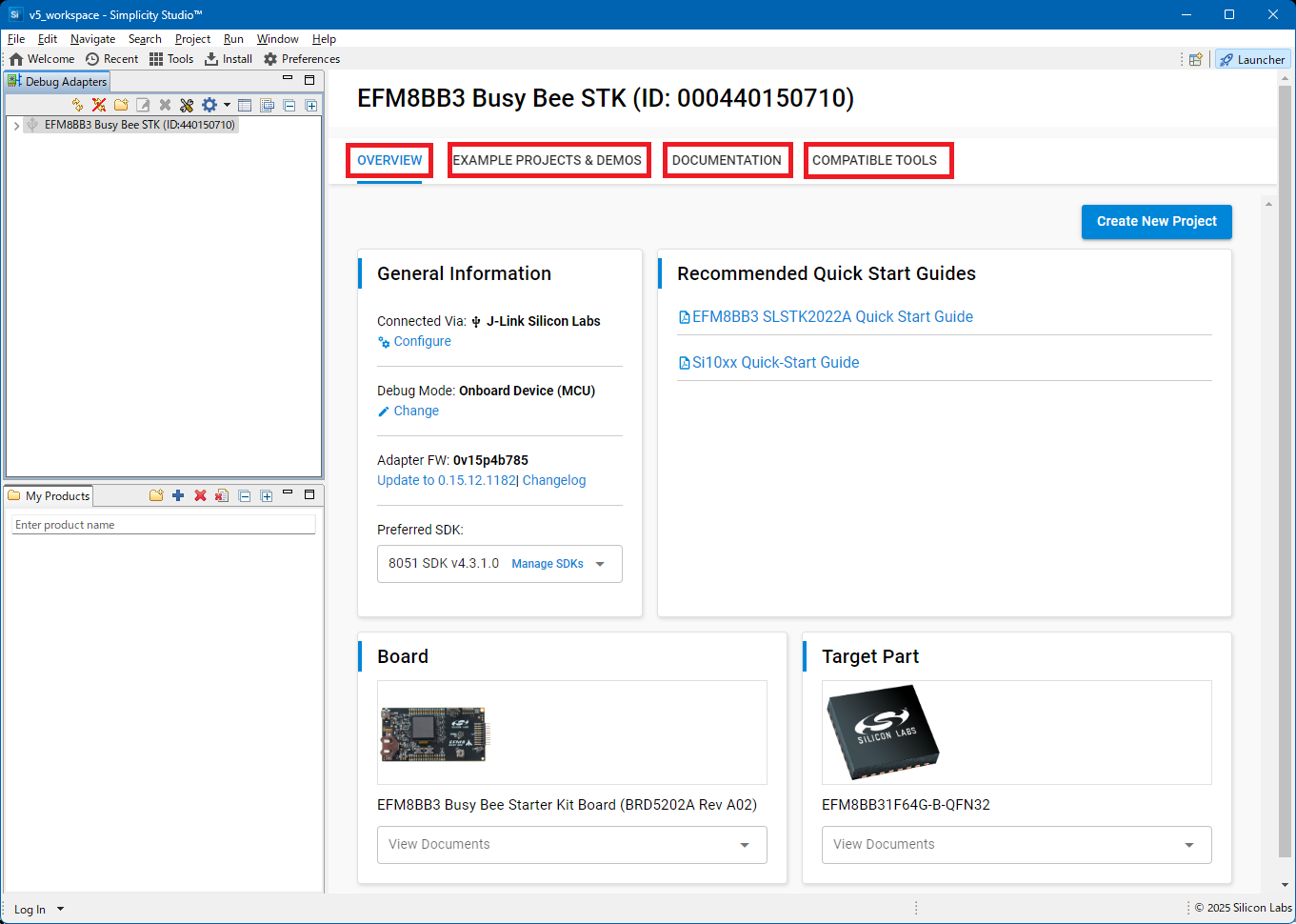 EFM8開発 - Simplicity Studioを使ってみる - Example編 #開発環境 - Qiita