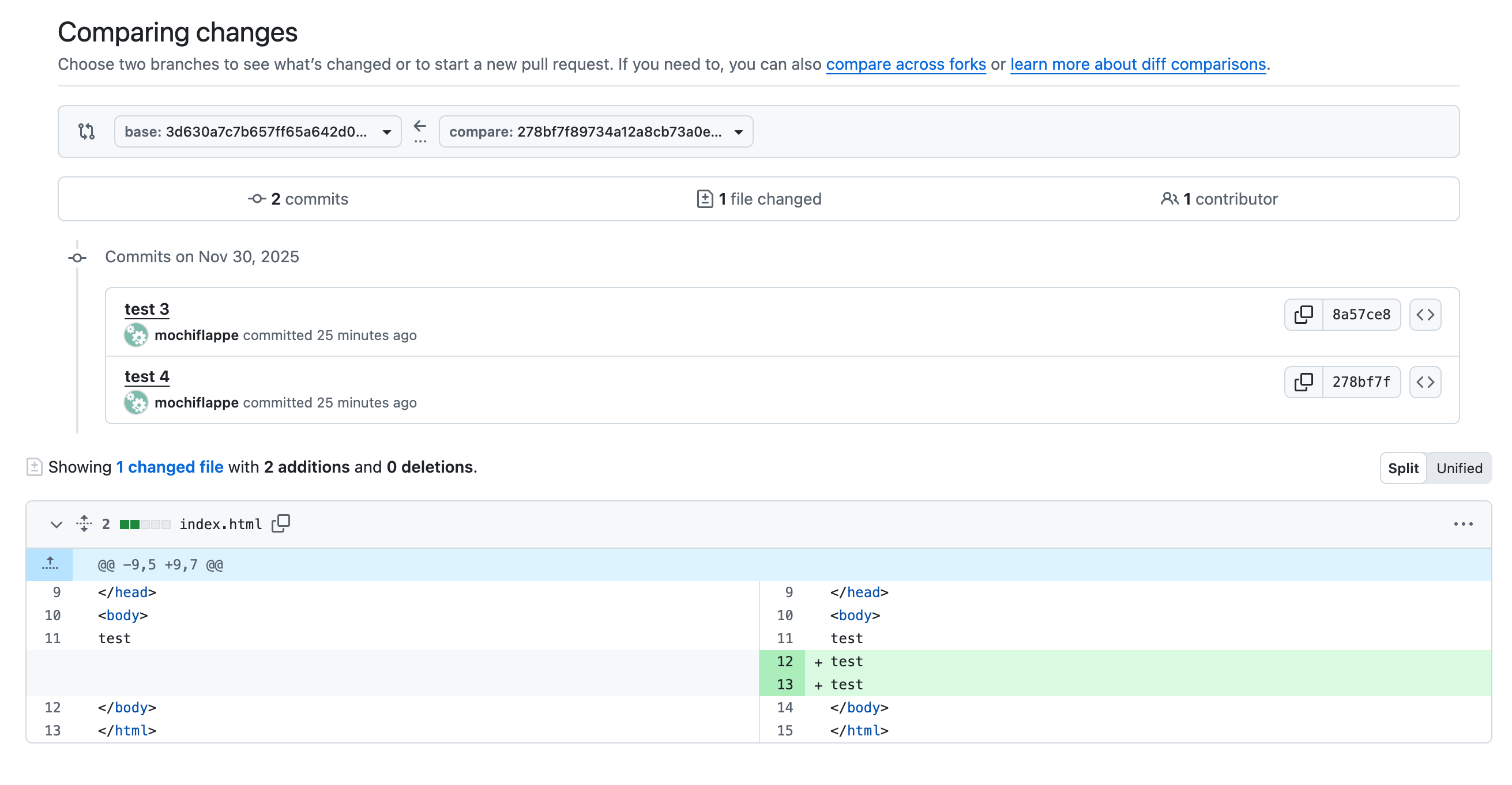 GitHubで特定コミット間の差分を確認する方法 #GitHub - Qiita