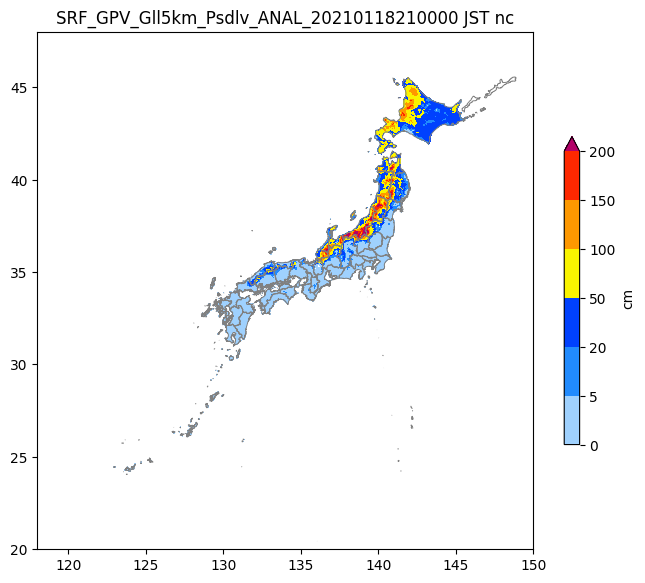 grib2形式の解析積雪深のデータをpythonで読み込む #Python - Qiita