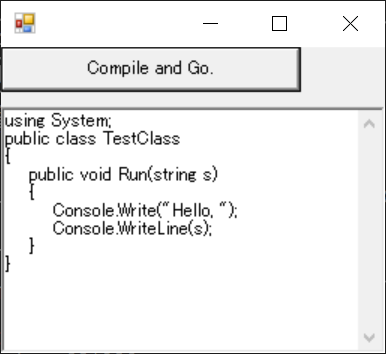 From a program made in C#, compile and run the C# | 9to5Tutorial