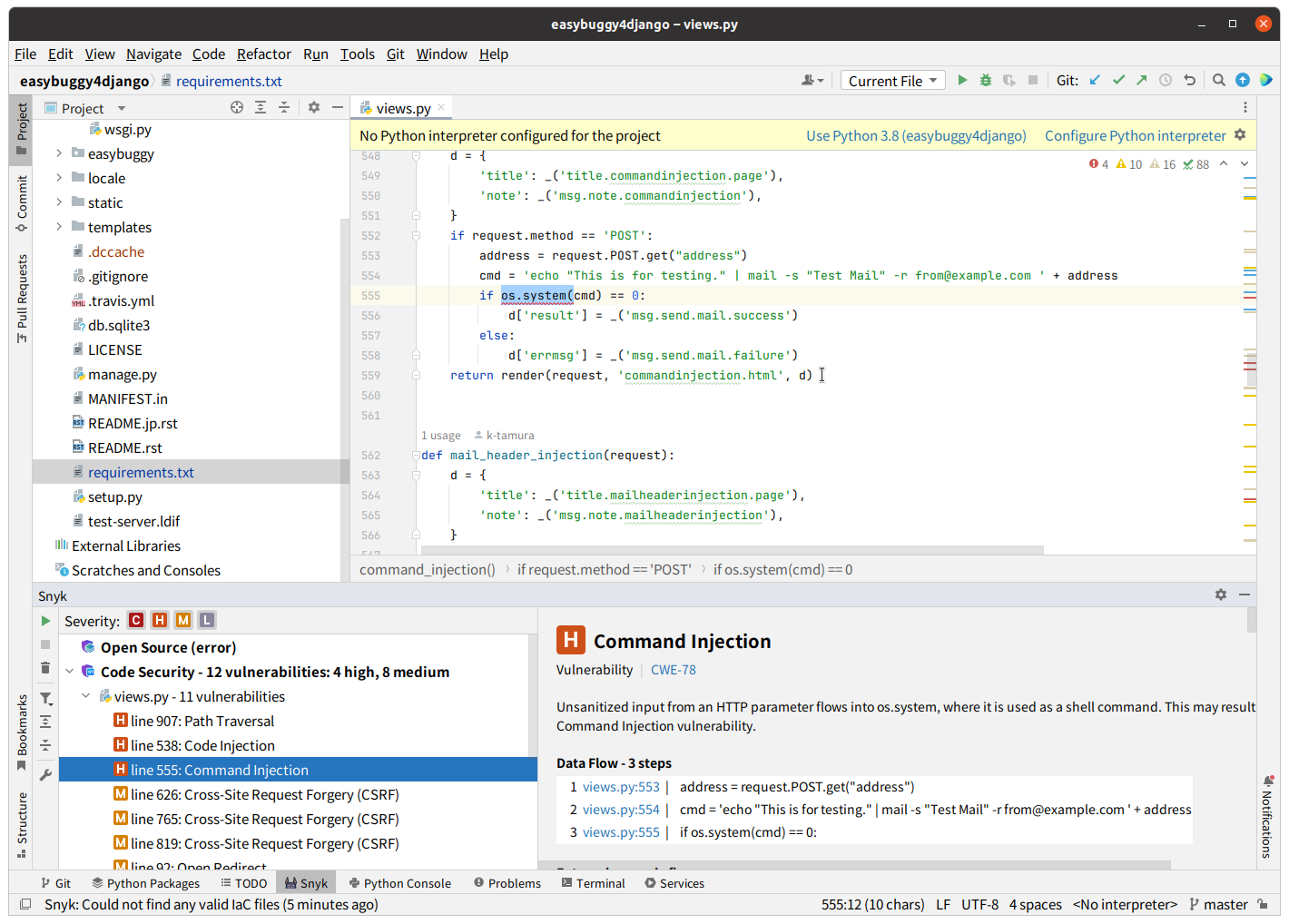 SnykのCLIで脆弱性を検出する #Python - Qiita
