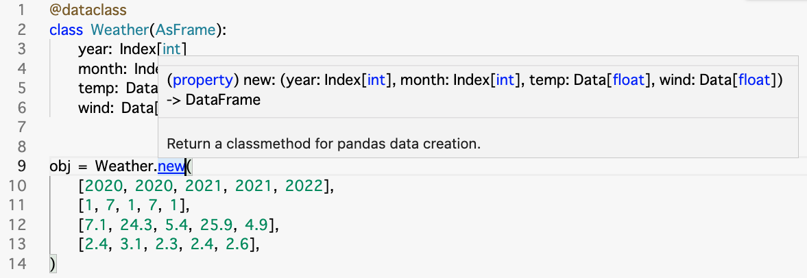 データクラスでpandasデータを設計しよう！pandas-dataclassesの紹介 #Python - Qiita