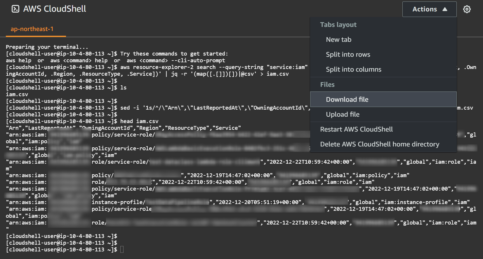 AWS Resource Explorerの結果をCSVで出力する #ResourceExplorer - Qiita