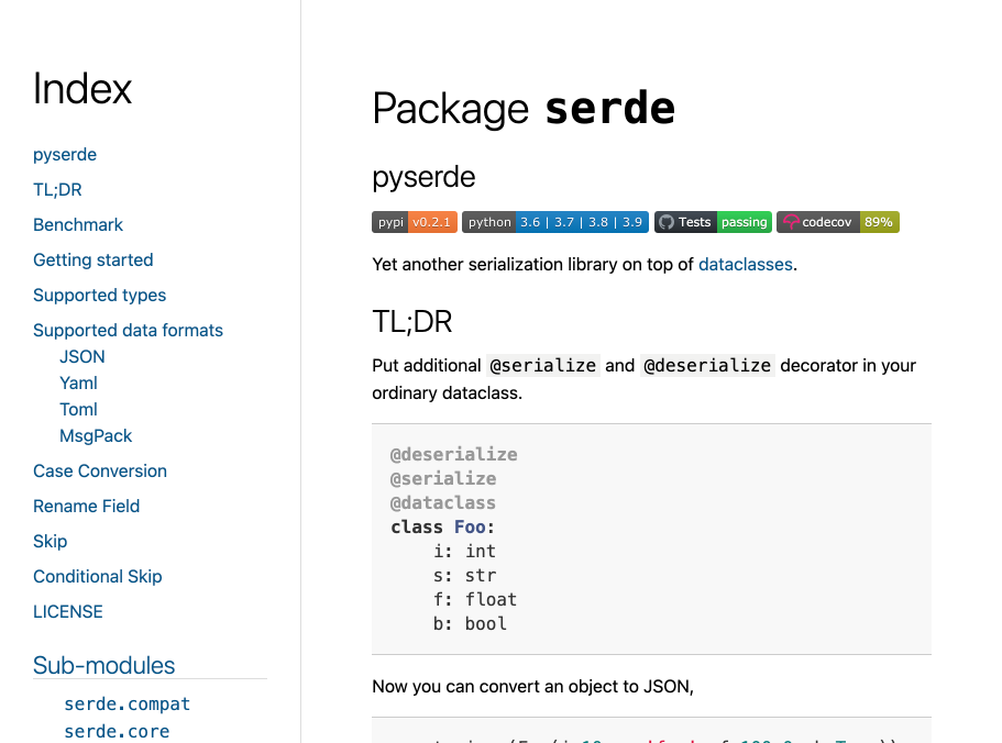 pdoc3で超お手軽にPythonコードのドキュメントを生成しよう #document - Qiita