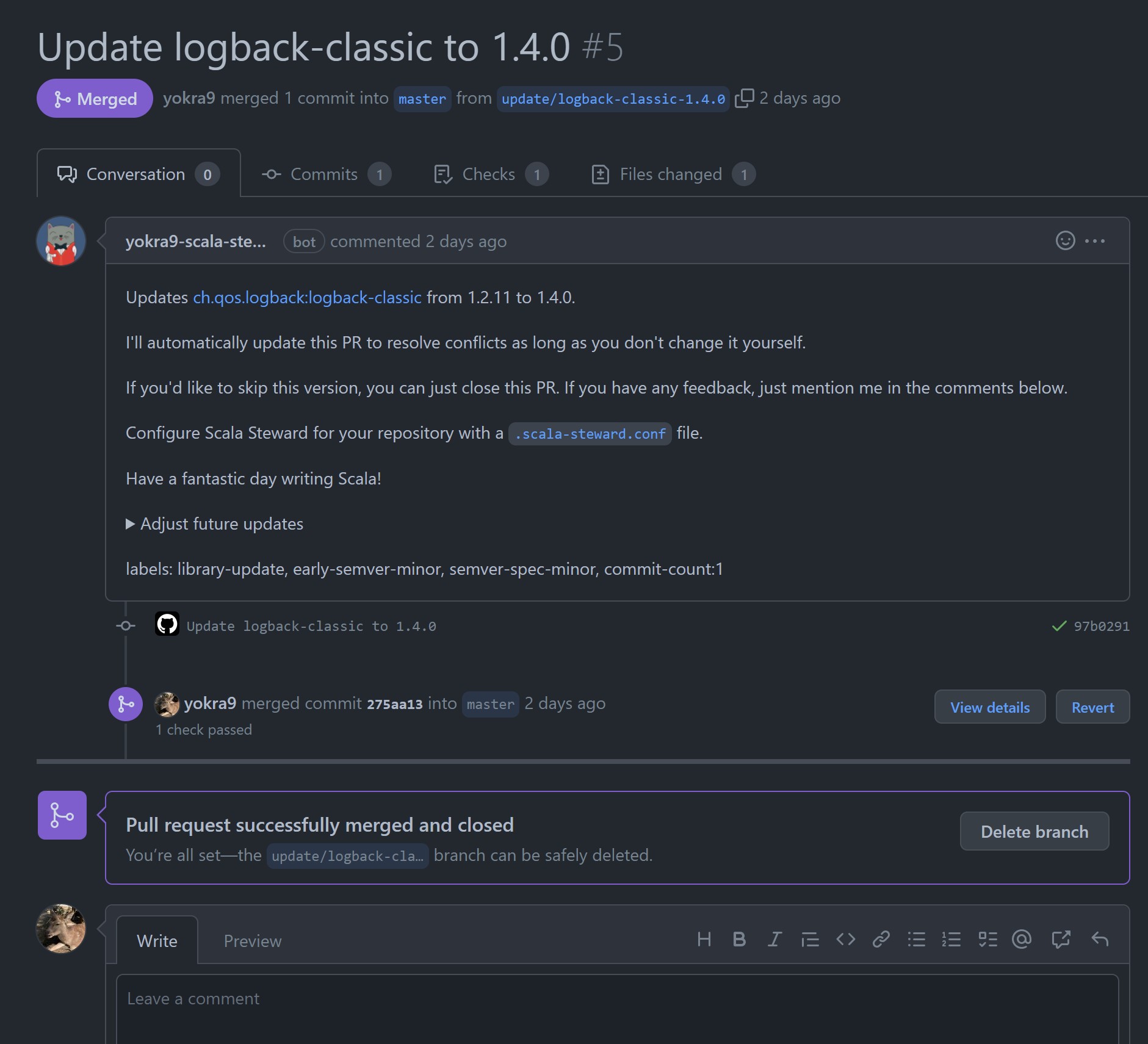 Scala でも Dependabot のように依存ライブラリをアップデートする Pr を自動で作成してほしい(github Actions) Githubactions Qiita 2094