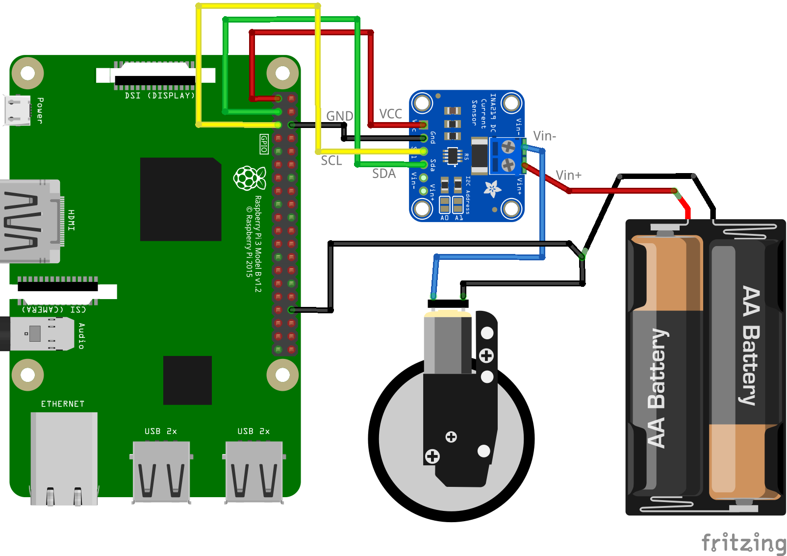 RaspberryPiとINA219で電流・電圧・電力を測定する #電圧計 - Qiita
