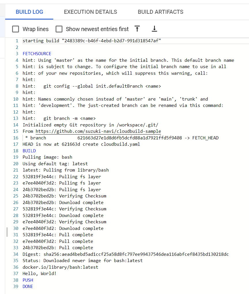 Google Cloud BuildをGitHubリポジトリで動かしてHello, World! #GoogleCloud - Qiita